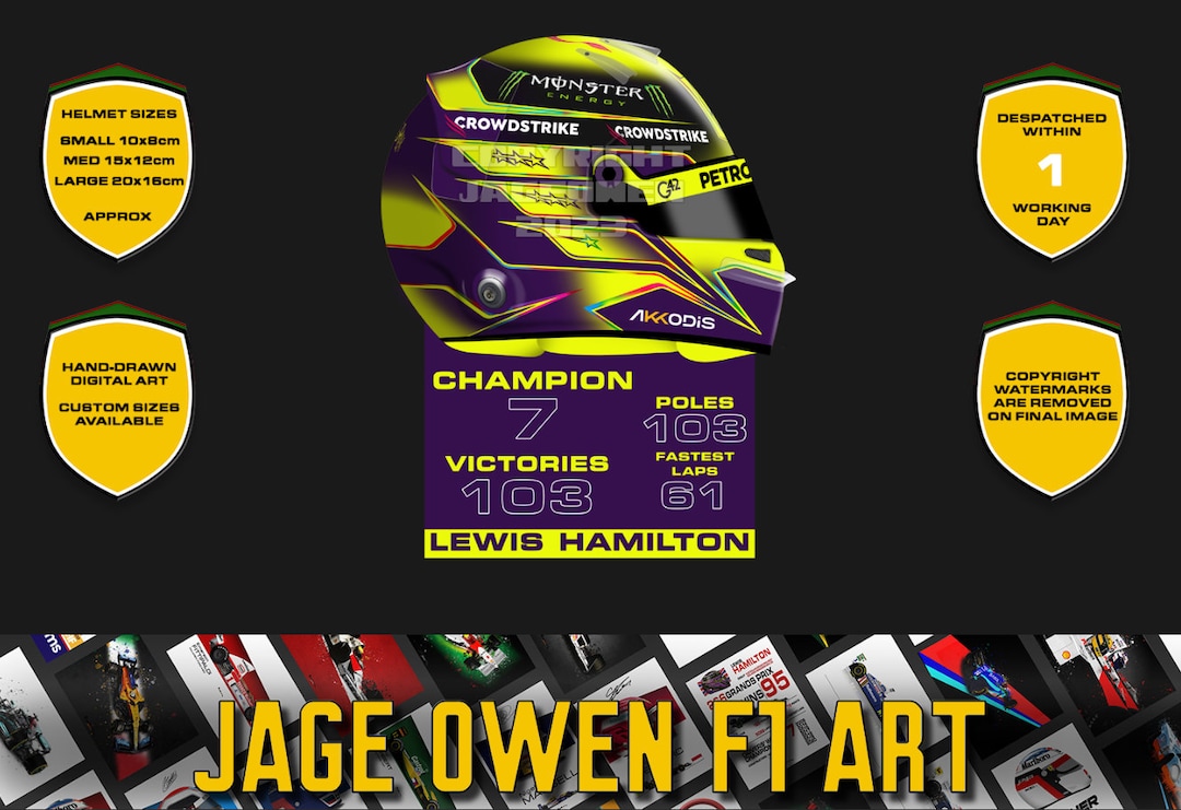X2 Lewis Hamilton 2023 Stats F1 Helmet Sticker - Etsy