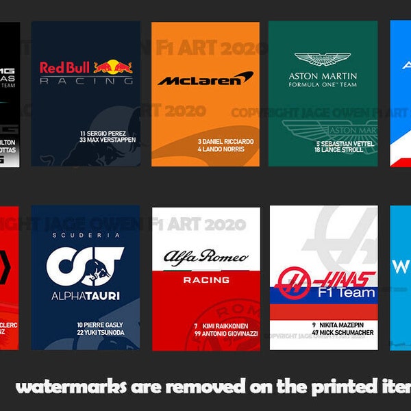 F1 Team Logo Stickers - Etsy