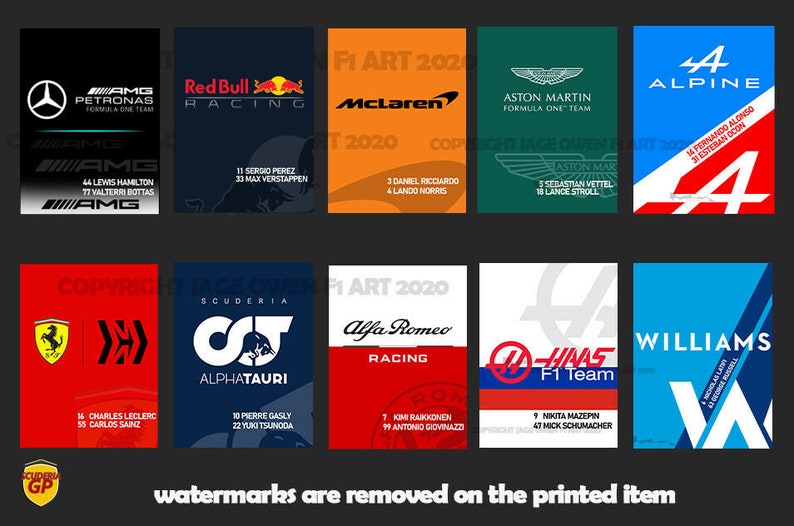 2021 F1 Team Sponsor Logo Stickers - Etsy UK