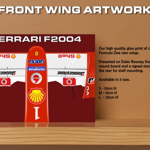 Ferrari F1 Rear Wing Endplate Display Piece Schumacher F2004 F2001 ...