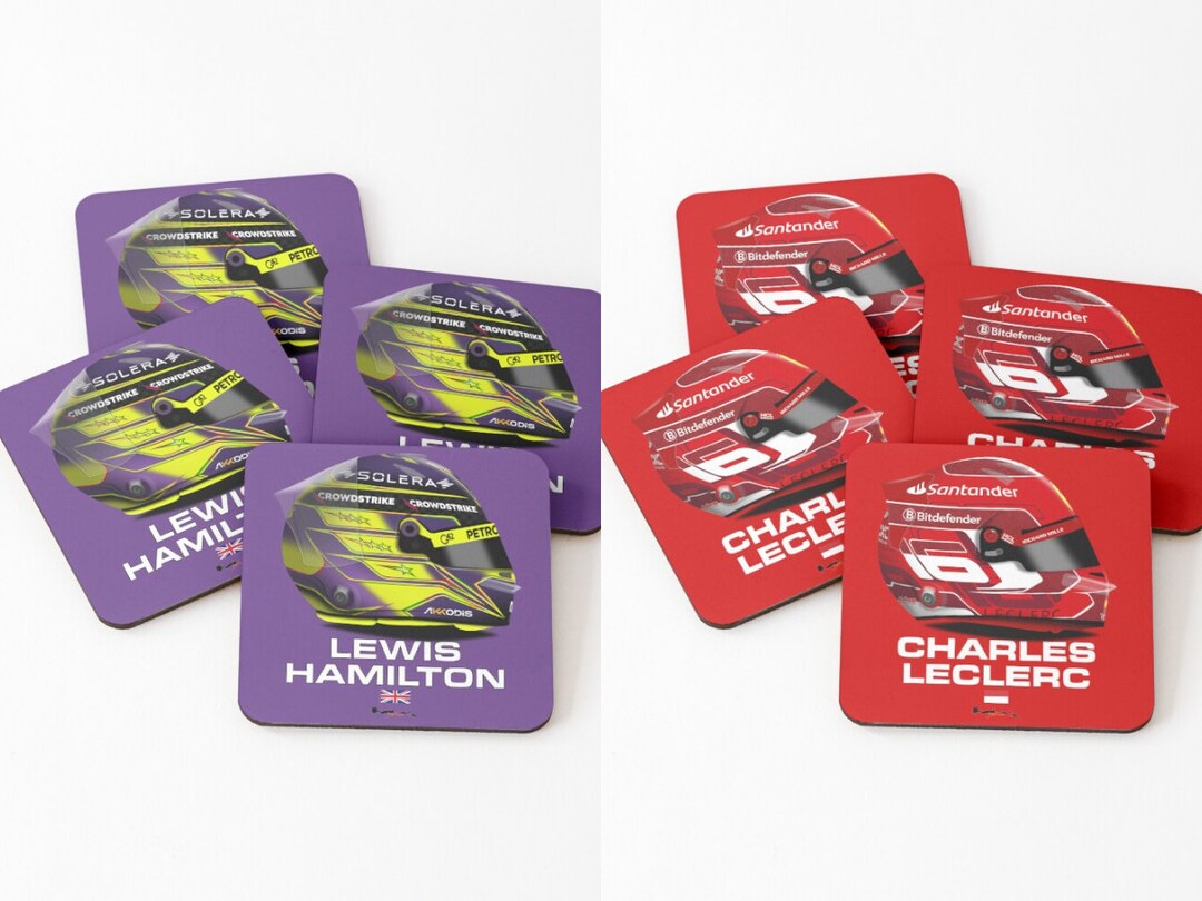 F1 2024 Driver Helmet Coasters Hamilton Leclerc - Etsy UK