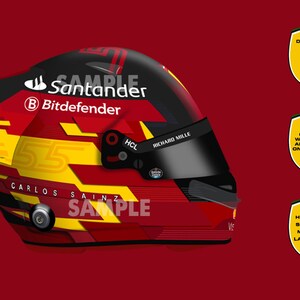X2 F1 2024 Driver Helmet Stickers Lando Alonso Hamilton Leclerc Sainz ...