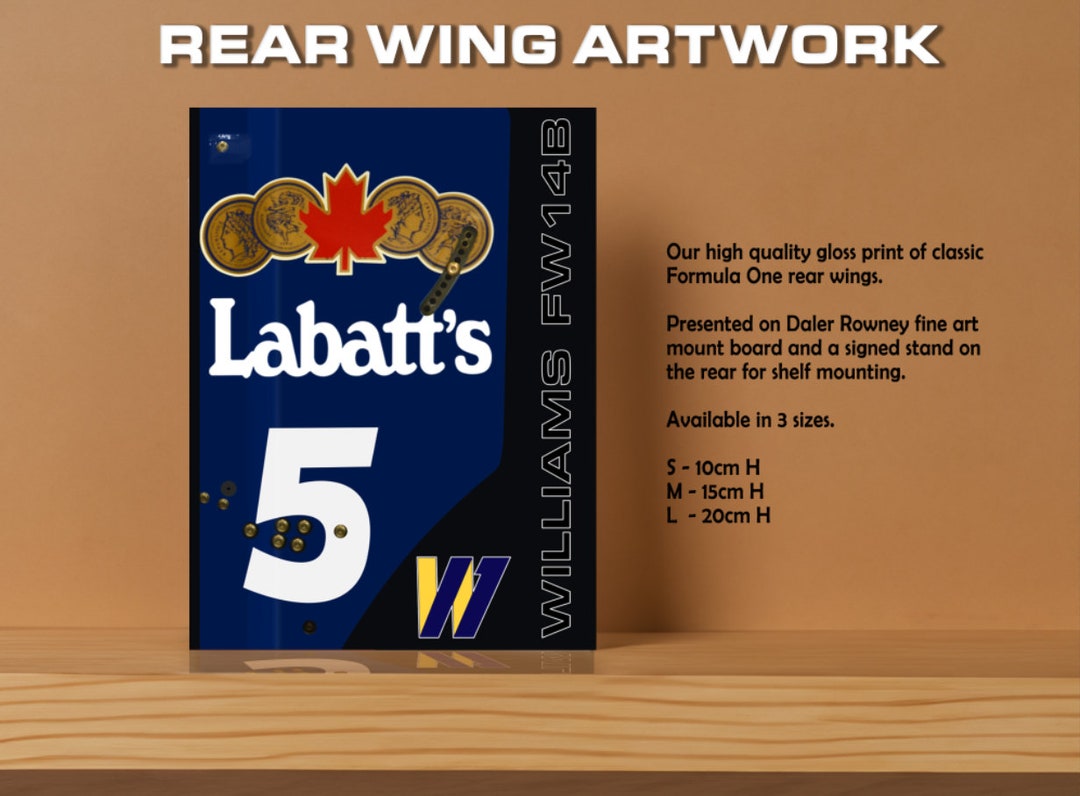 Williams F1 Rear Wing Replica Endplate Display Piece Nigel Mansell ...