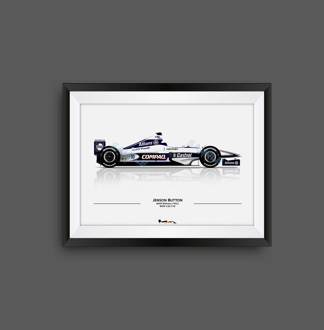 Jenson Button Print Williams FW22 F1 - Etsy