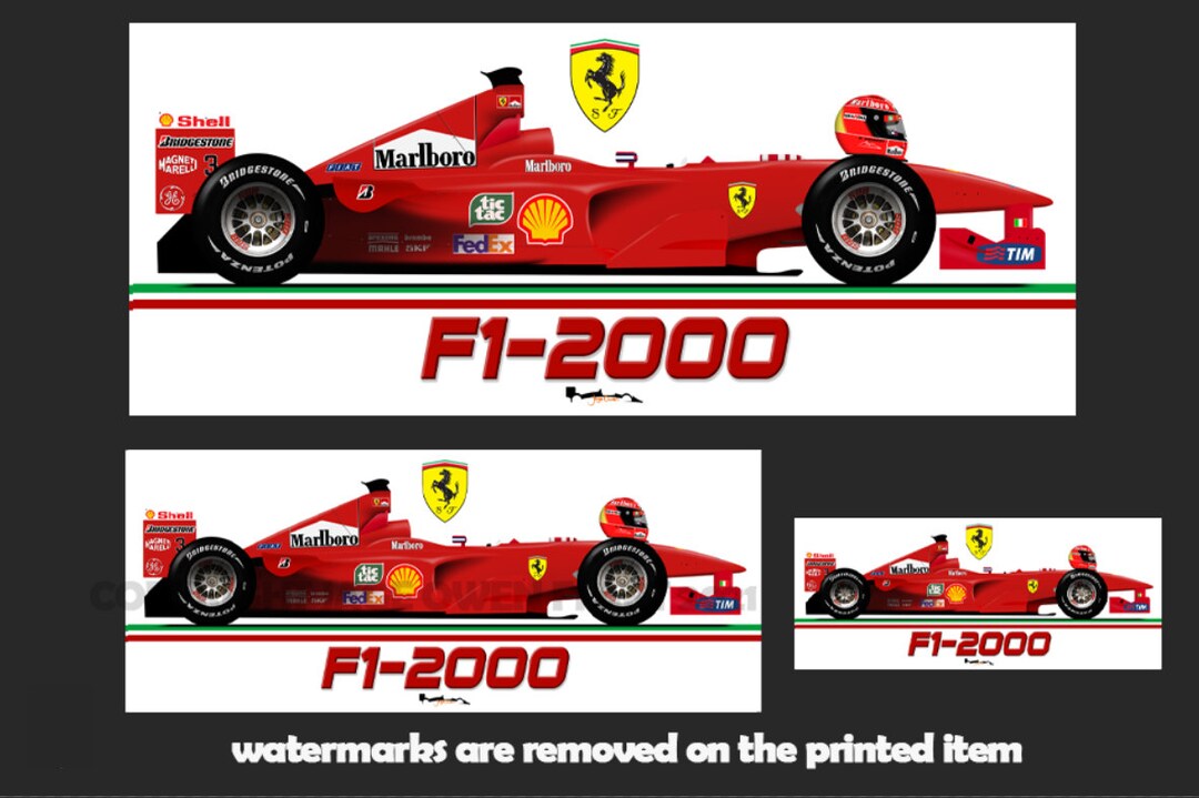 X2 Ferrari F1-2000 Michael Schumacher Sticker - Etsy
