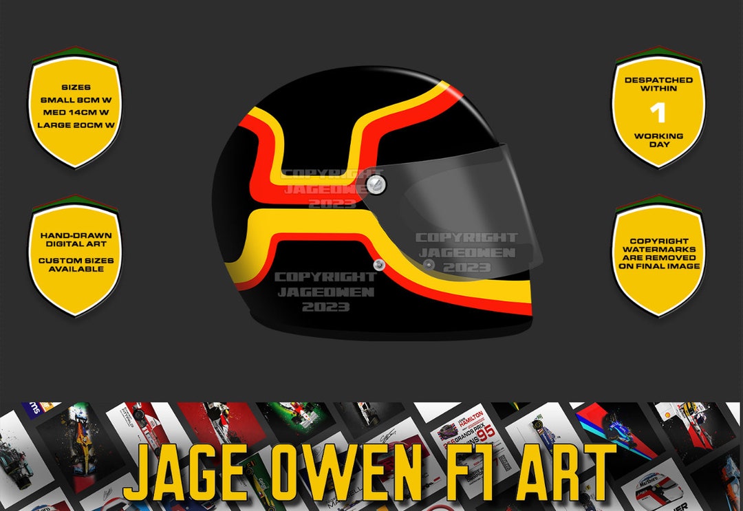 X2 Stefan Bellof F1 Helmet Stickers 1984-1985 Tyrrell F1 - Etsy