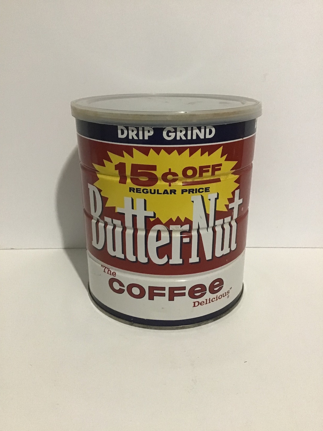 Vintage 3 Lb Butternut Coffee Tin Can Drip Grind “the Coffee Delicious ...