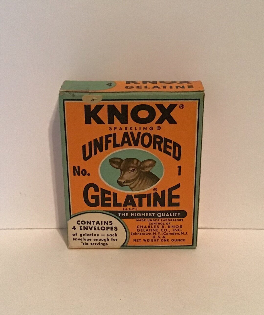 Vintage Unopened Box of Knox Sparkling Unflavored Gelatine Packets W ...