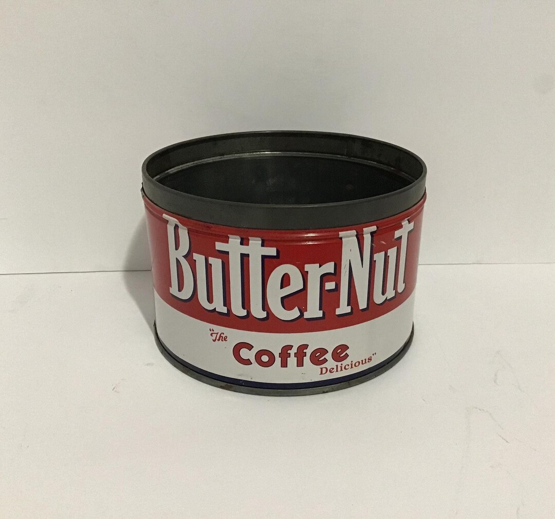 Vintage Butter-nut Coffee Tin Can Omaha, NE 1 Lb. Key Opened 3 1/4 ...