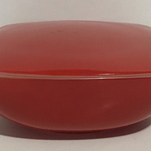 Vintage Pyrex Red Casserole Bowl Square Hostess Dish 2 1/2 Quart 525B W ...