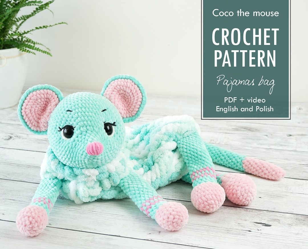 Mouse Crochet PATTERN Crochet Pajama Bag Pattern Amigurumi - Etsy