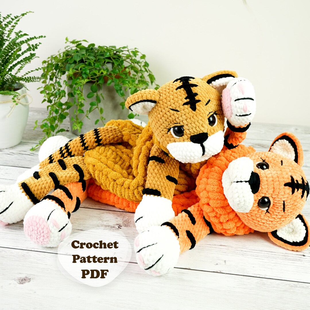 Tiger Crochet PATTERN, Crochet Pajama Bag Pattern, Tiger Amigurumi ...
