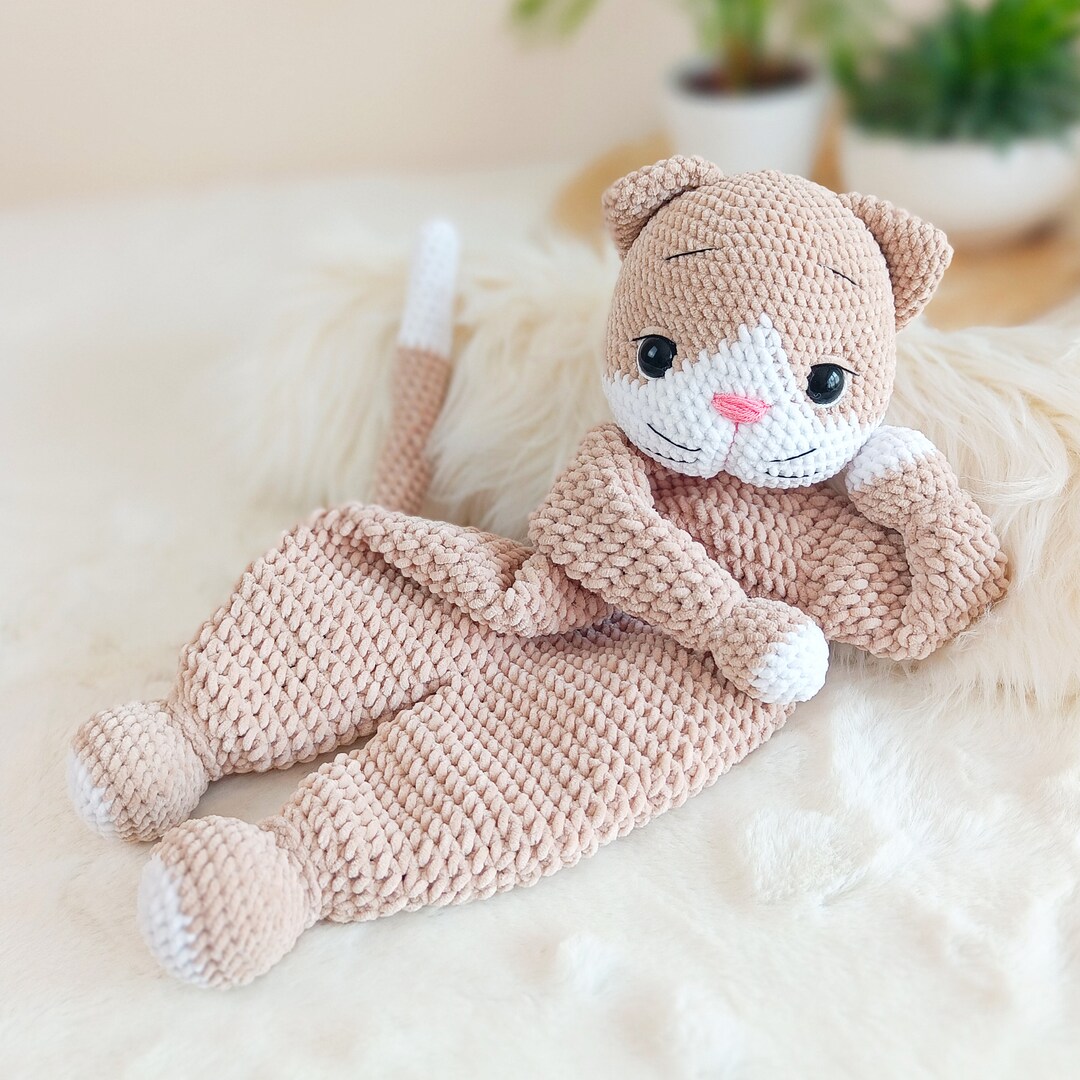 Cat Snuggler Crochet Cat Crochet Toy Snuggler for Babies Gift for ...