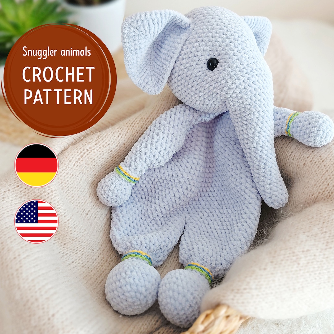 Elephant Snuggler Crochet Pattern Crochet Comforter Crochet Toys ...