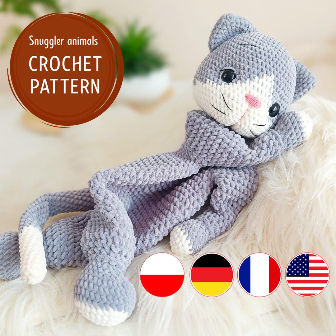 Cat Snuggler Crochet Pattern, Comforter Pattern, Crochet Comforter ...