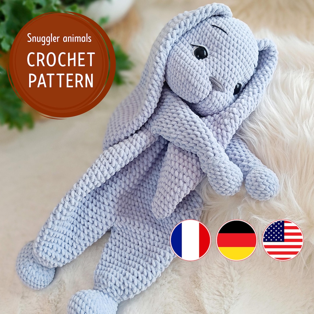 Bunny Snuggler Crochet Pattern, Crochet Comforter, Crochet Snuggler ...