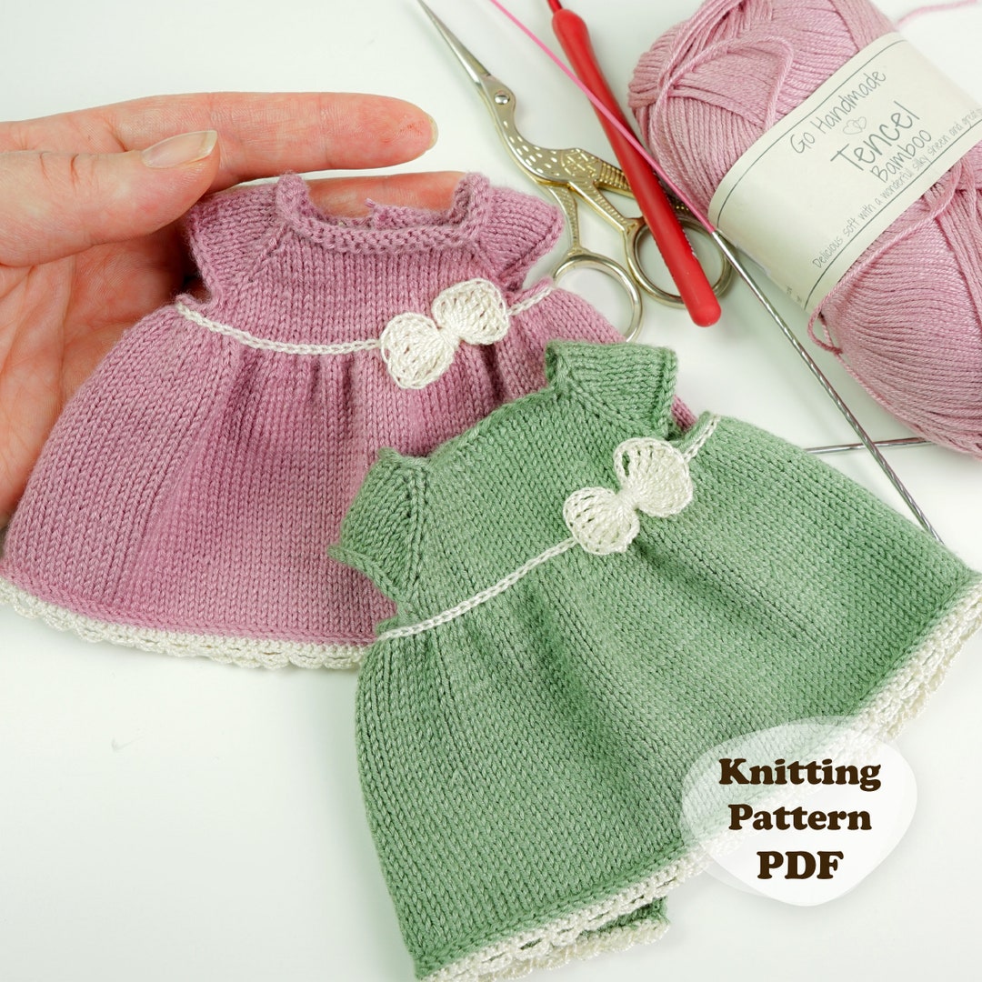Small Dress Knitting Pattern, Clothes for 8-10 Inches Toys, - Etsy