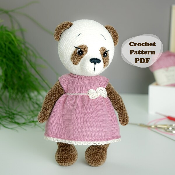 Panda Knit Pattern - Etsy