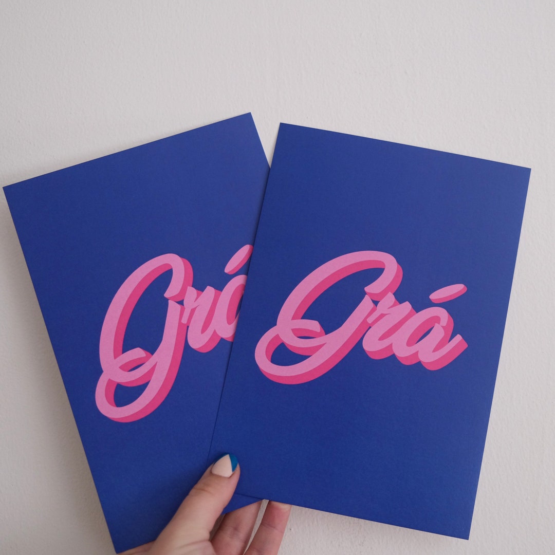 Grá Poster Irish Love Grá Picture Artwork Irish Language - Etsy Ireland