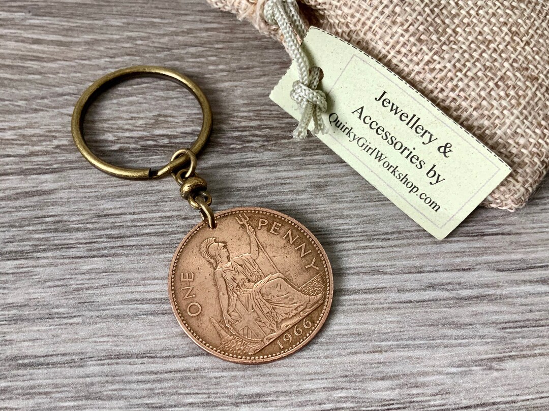 British Penny Key Ring or Clip Choose the Coin Year for - Etsy UK