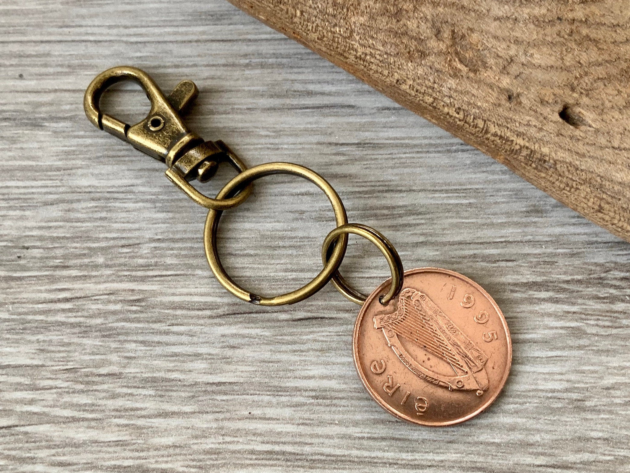 1995 or 1996 Irish coin key ring or clip choose coin year for a perfect ...