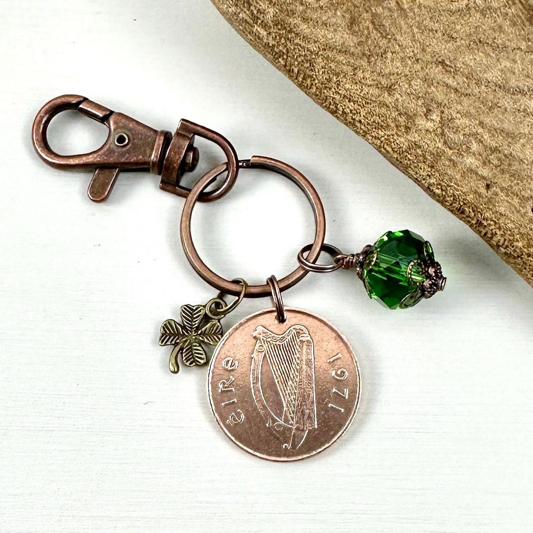 Irish Lucky Coin Bag Clip, Choose Coin Year, Celtic Good Luck Charm ...