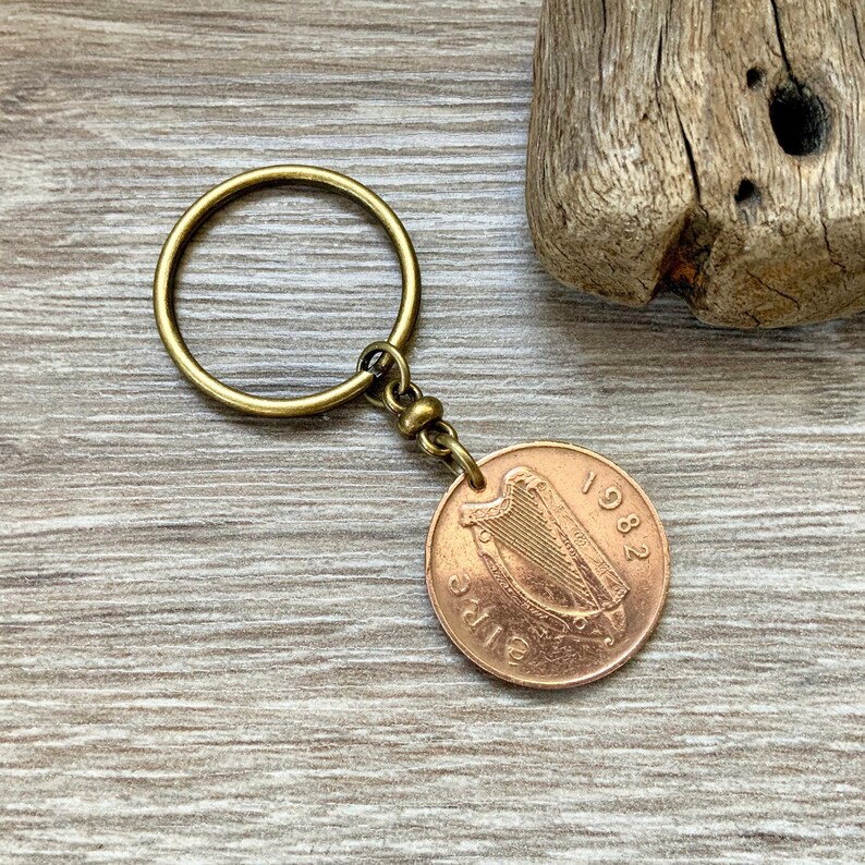 1980 or 1982 Irish Coin Key Chain Ireland Keyring or Clip a - Etsy UK