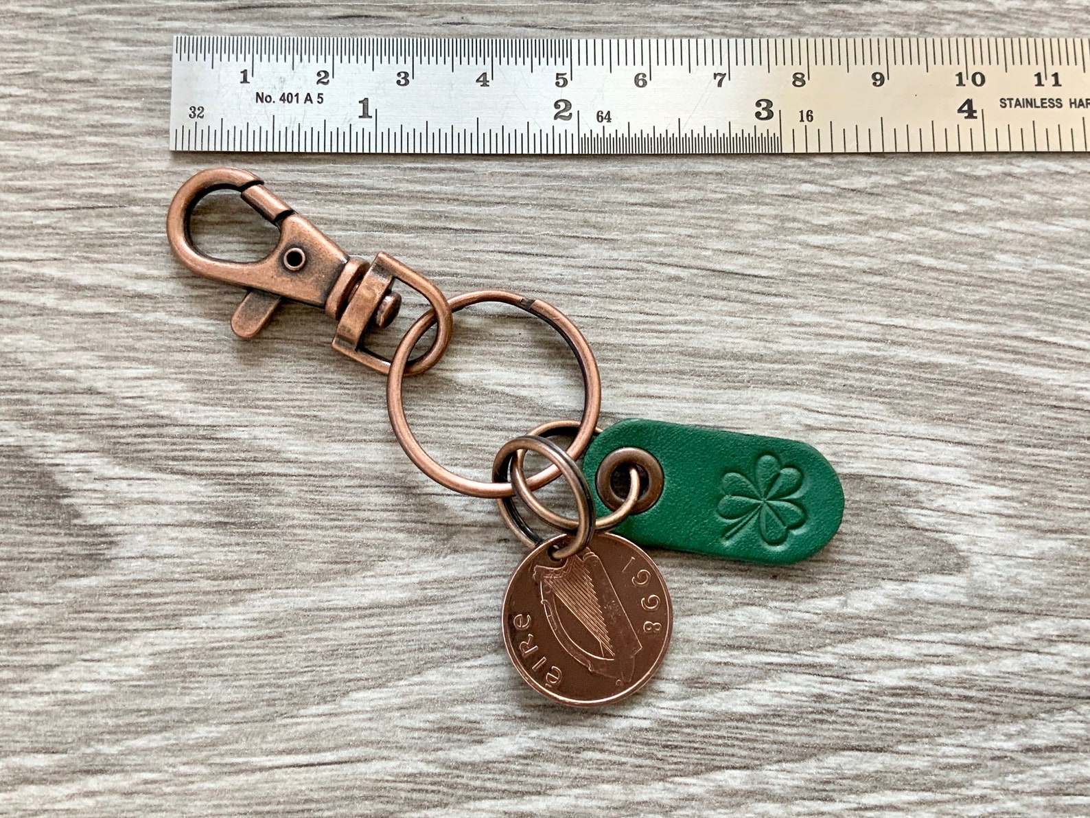 1998 Irish Penny Keychain Celtic Coin Keyring Ireland Bag | Etsy UK