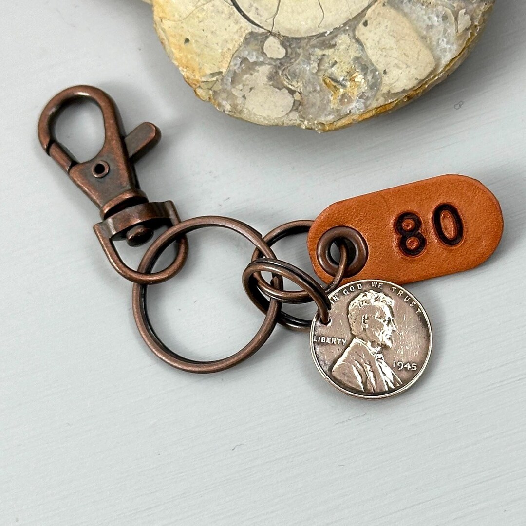 80th Birthday Gift, 1945 USA Coin Clip Style Key Ring, Keychain ...