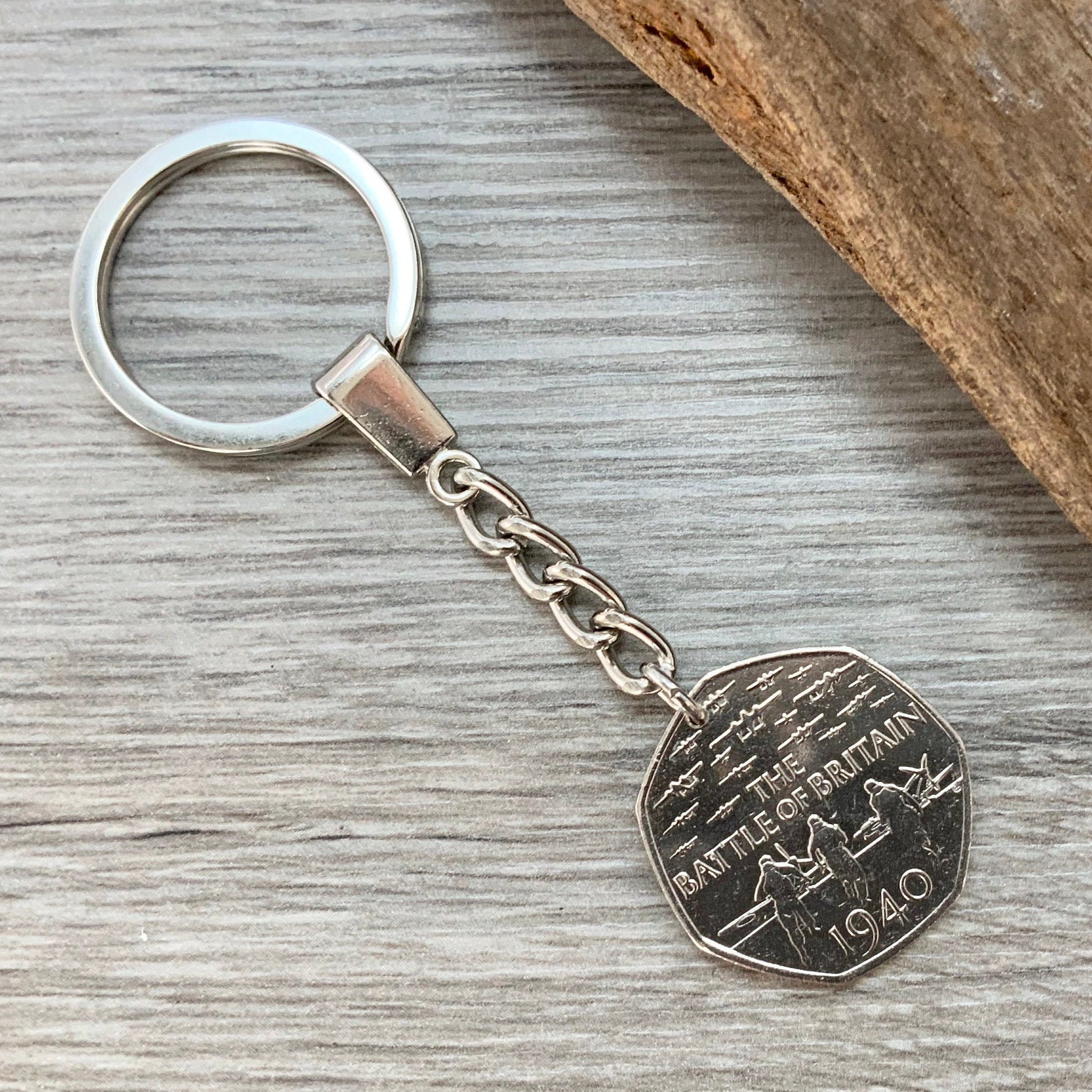 Battle of Britain Commemorative 50p Coin 2015 Keyring | Etsy UK