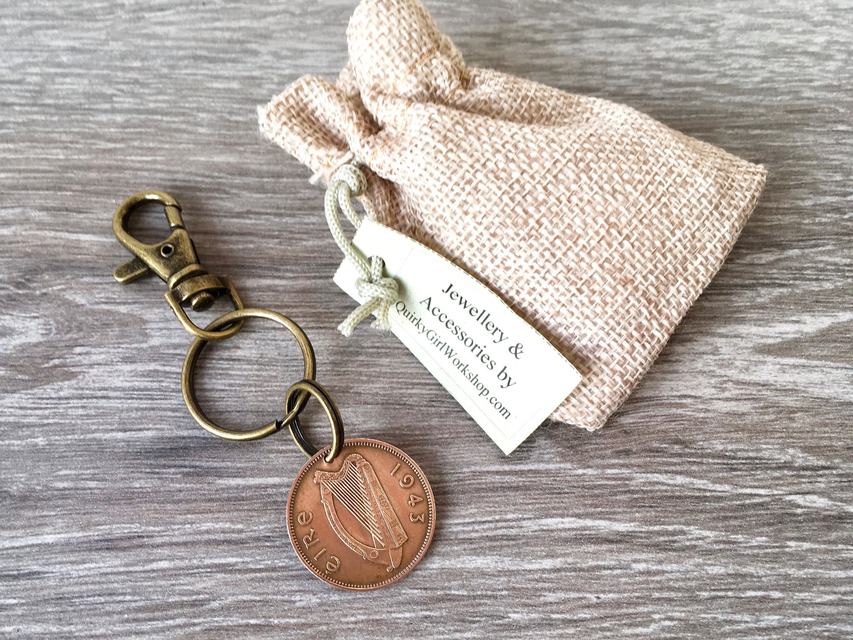 1943-irish-half-penny-choose-between-a-keyring-or-clip-a-perfect-81st