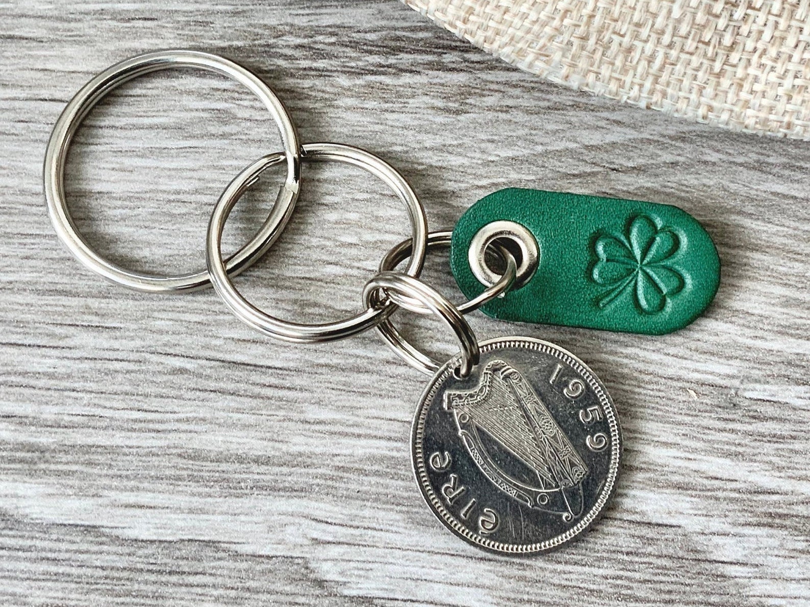 Irish Shilling Keychain Keyring or Clip Choose Coin Year From | Etsy