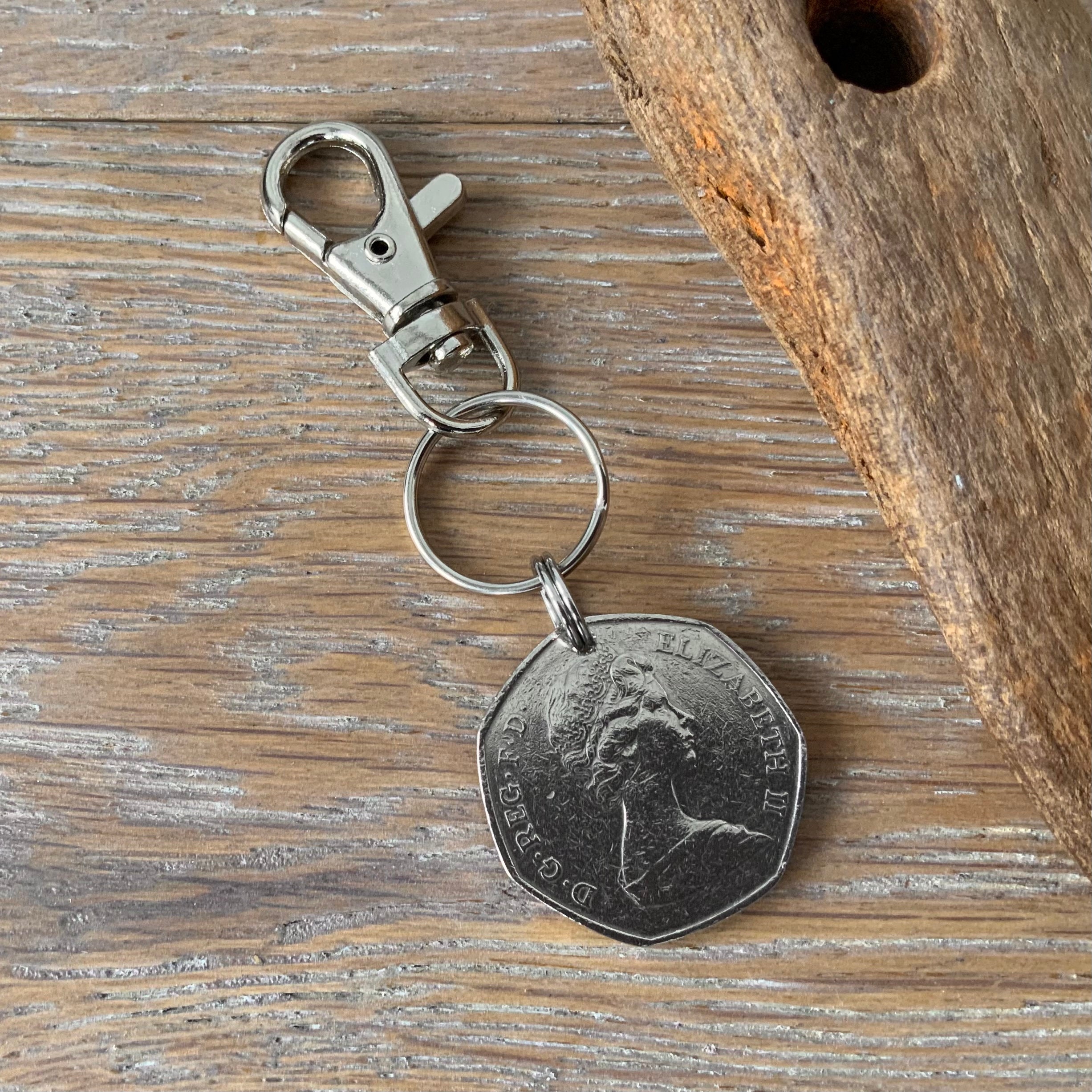 1973 Ring of Hands UK 50p Coin Keyring, Keychain, or Clip, British ...