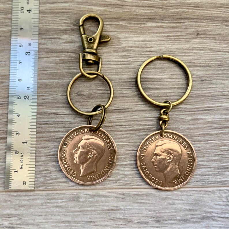 1937 1938 or 1939 British Big Penny Keychain English Keyring - Etsy UK