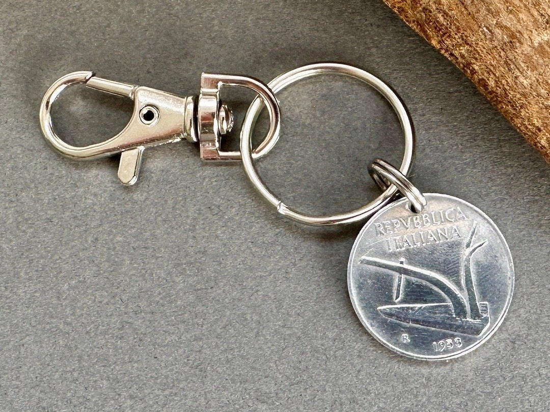 1953 Italian Coin Clasp Style Key Ring, Great for a 71st Birthday Gift ...