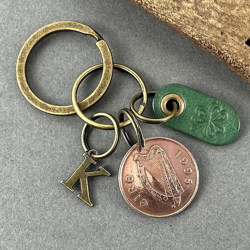 Irish Old Coin Keyring - Etsy