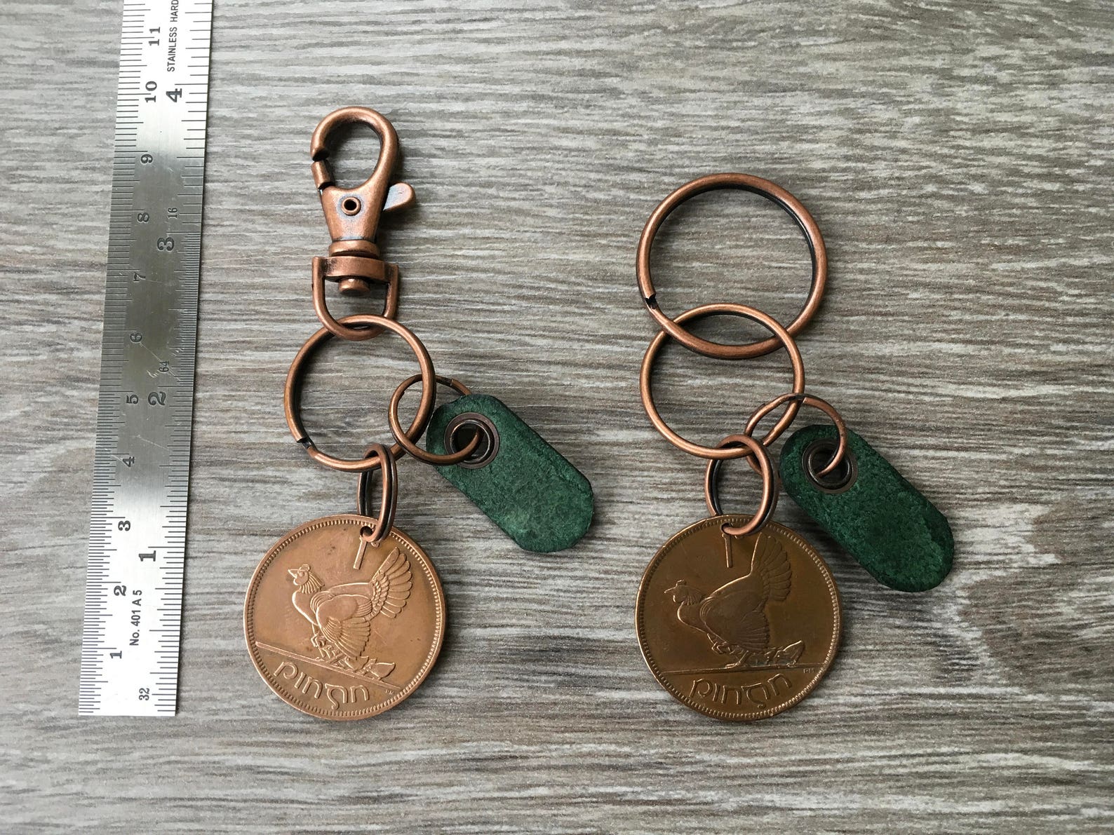 1963 Irish Penny and Shamrock Keychain, Keyring or Clip, for a Perfect ...