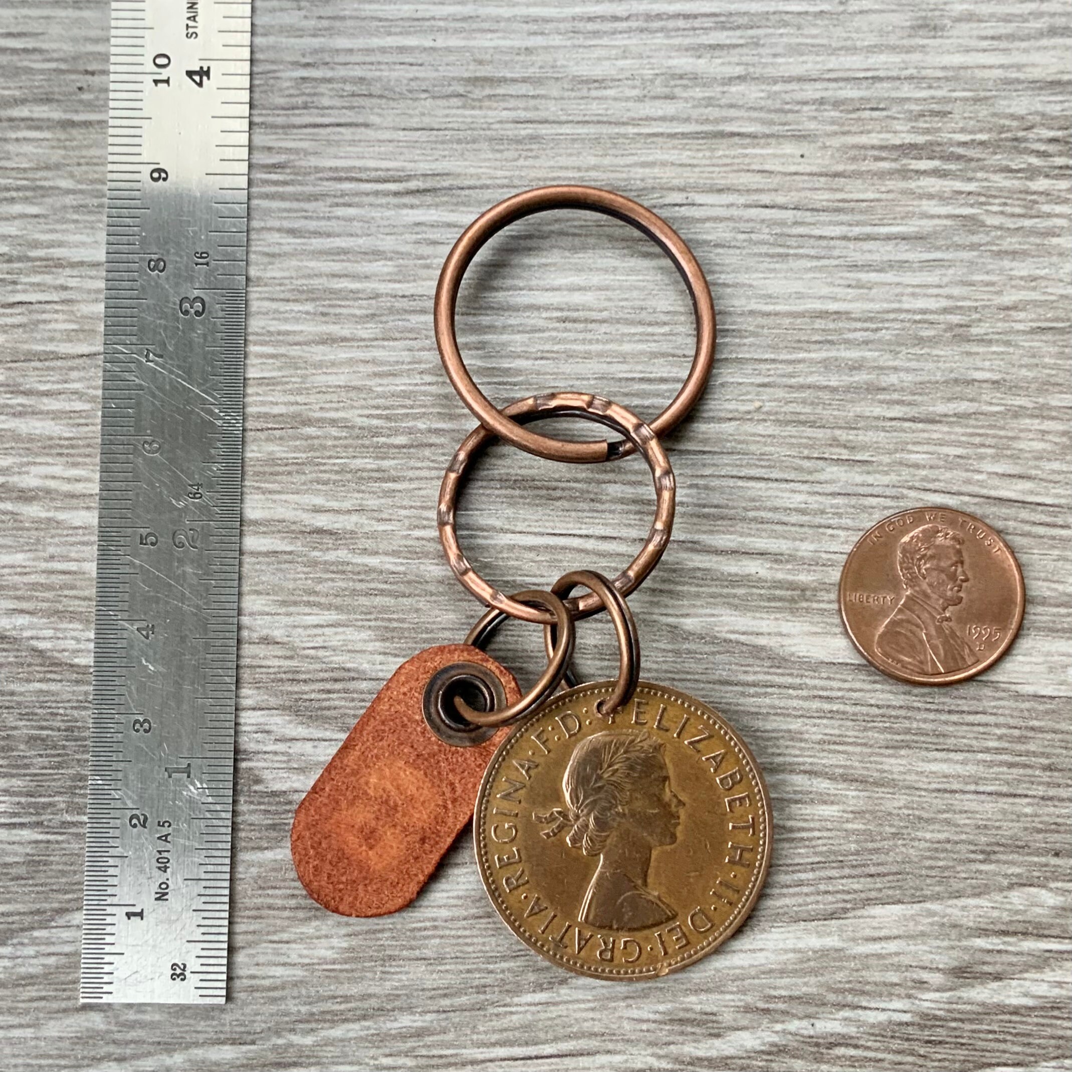 1963 or 1964 British big penny key chain or clip style Key ring, UK ...