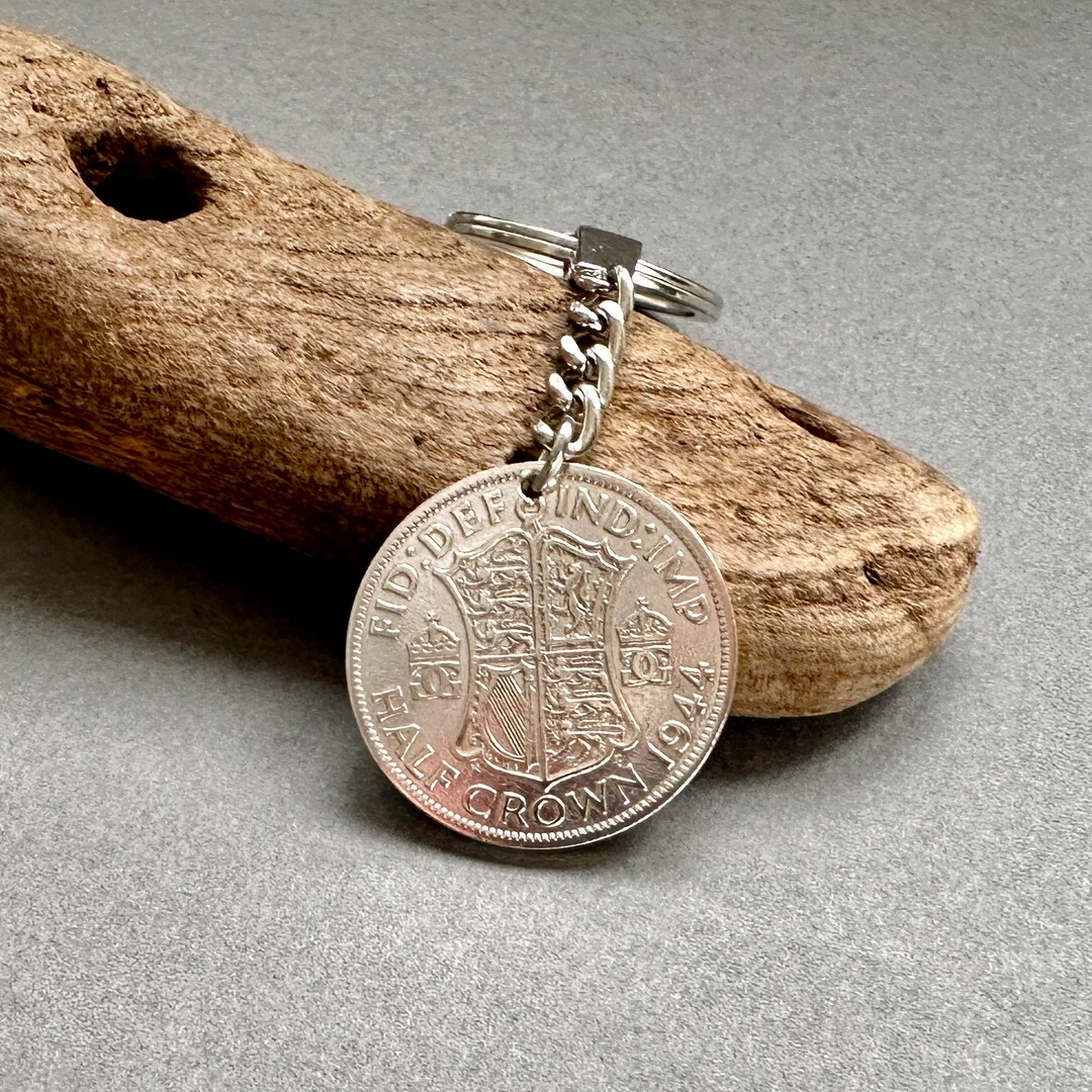 80th Birthday Gift1944 Half Silver British Half Crown Coin Key - Etsy