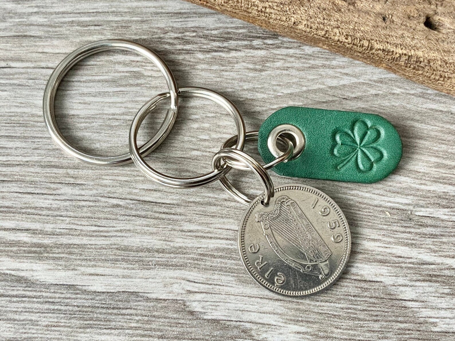 Irish Shilling Keychain Keyring or Clip Choose Coin Year From | Etsy