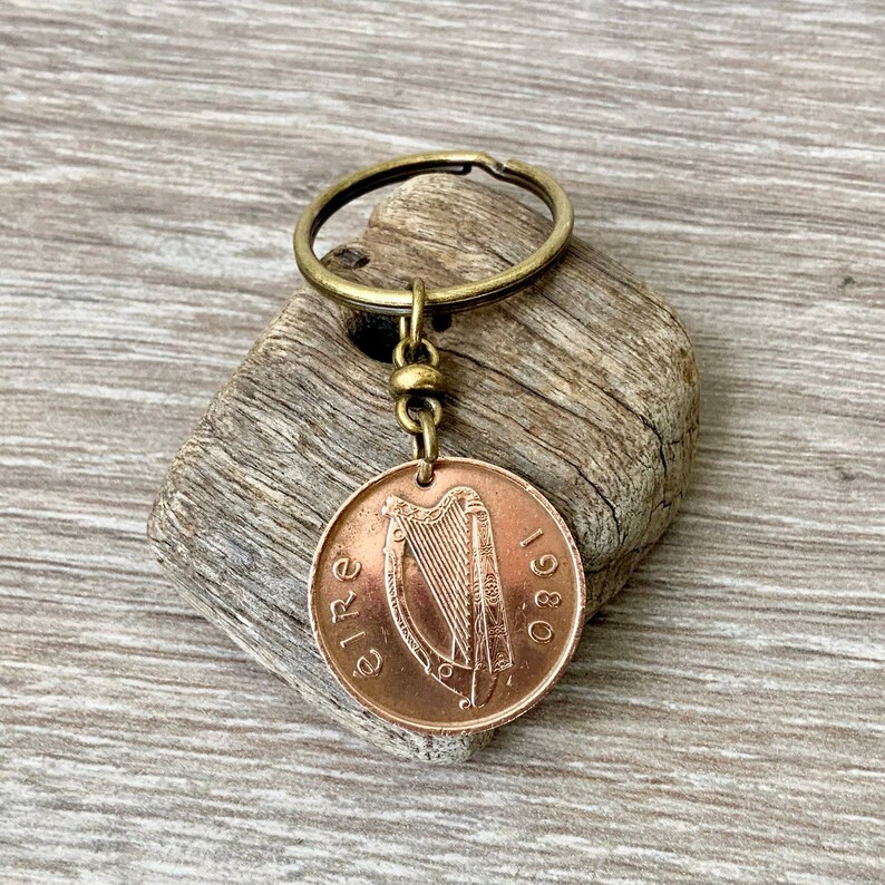 1980 or 1982 Irish Coin Key Chain Ireland Keyring or Clip a - Etsy UK
