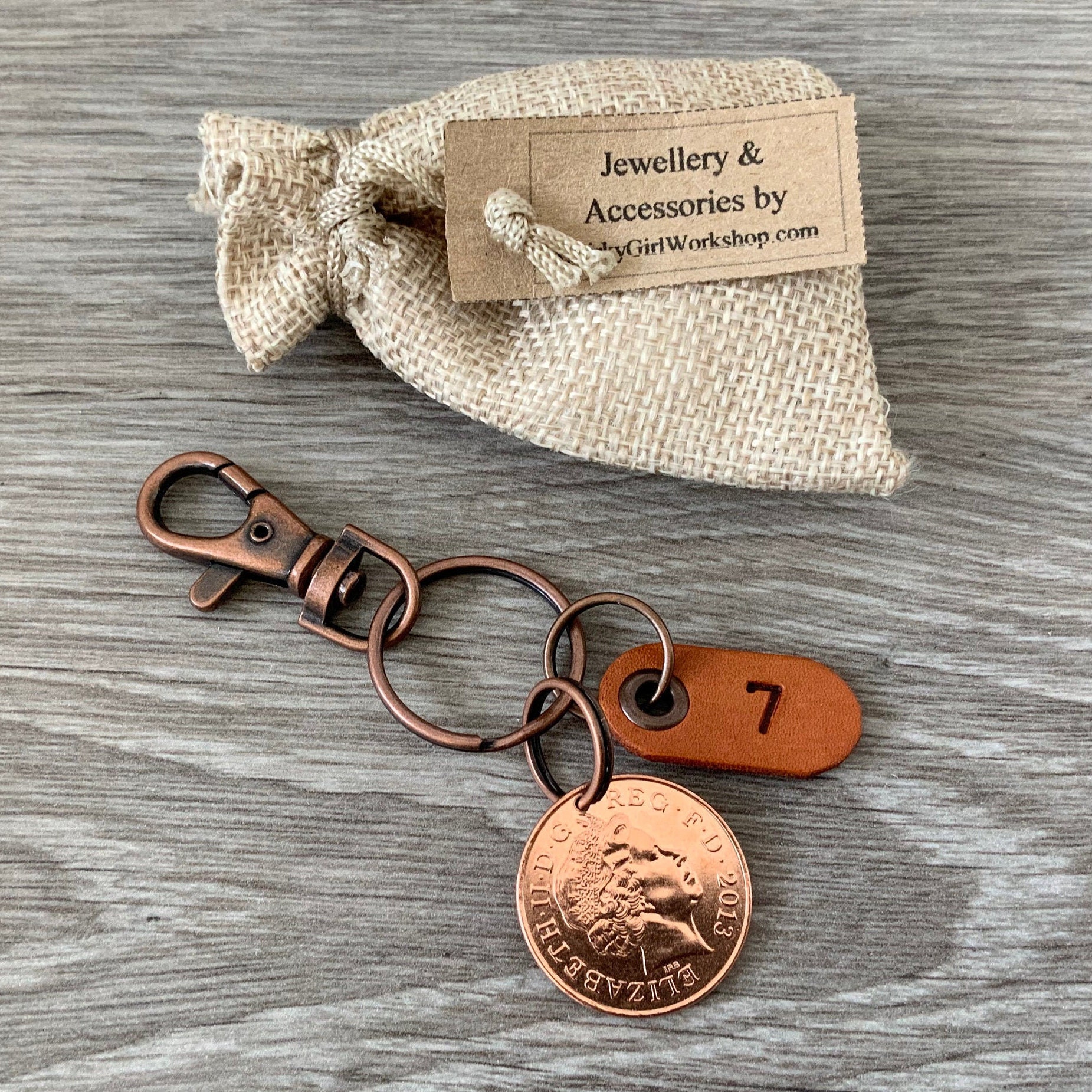 7th Anniversary Gift Copper Wedding Anniversary Seven 7 Years Married