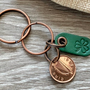 1998 Irish Penny Keychain: Celtic Coin, Shamrock Charm - Etsy UK