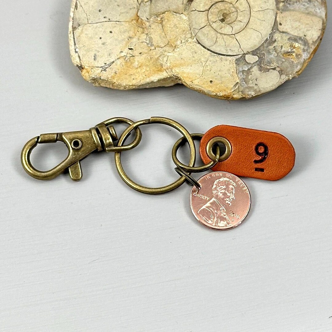 9th Anniversary Gift, 2016 USA Penny Key Ring, One Cent Key Chain ...