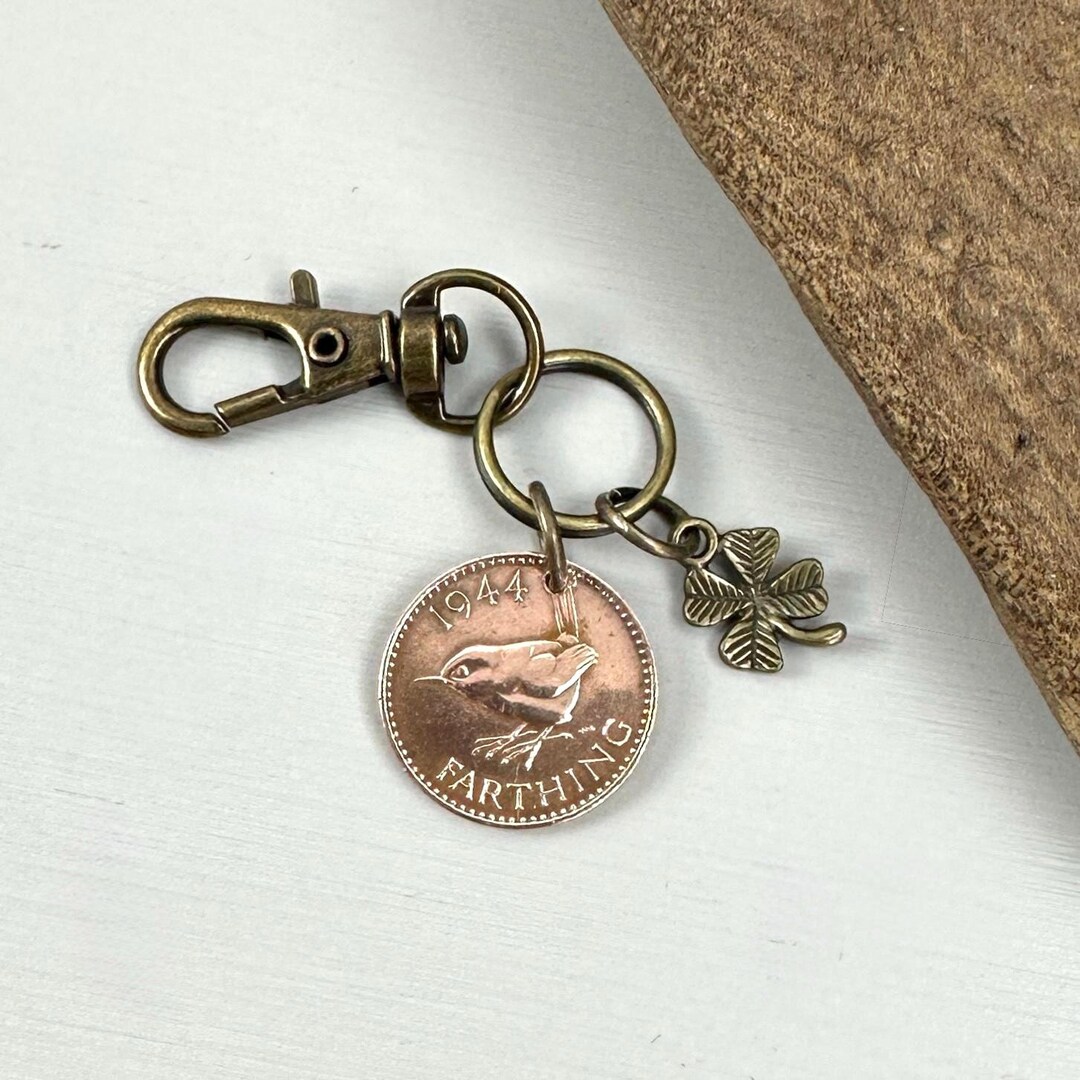 Wren Farthing Keychain: British Bird Coin Clip Keyring With Lucky ...