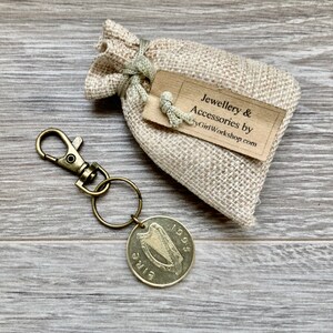 1995 Irish Hunter Horse Coin Keyring Clip, Ireland 20p Coin, Choose ...