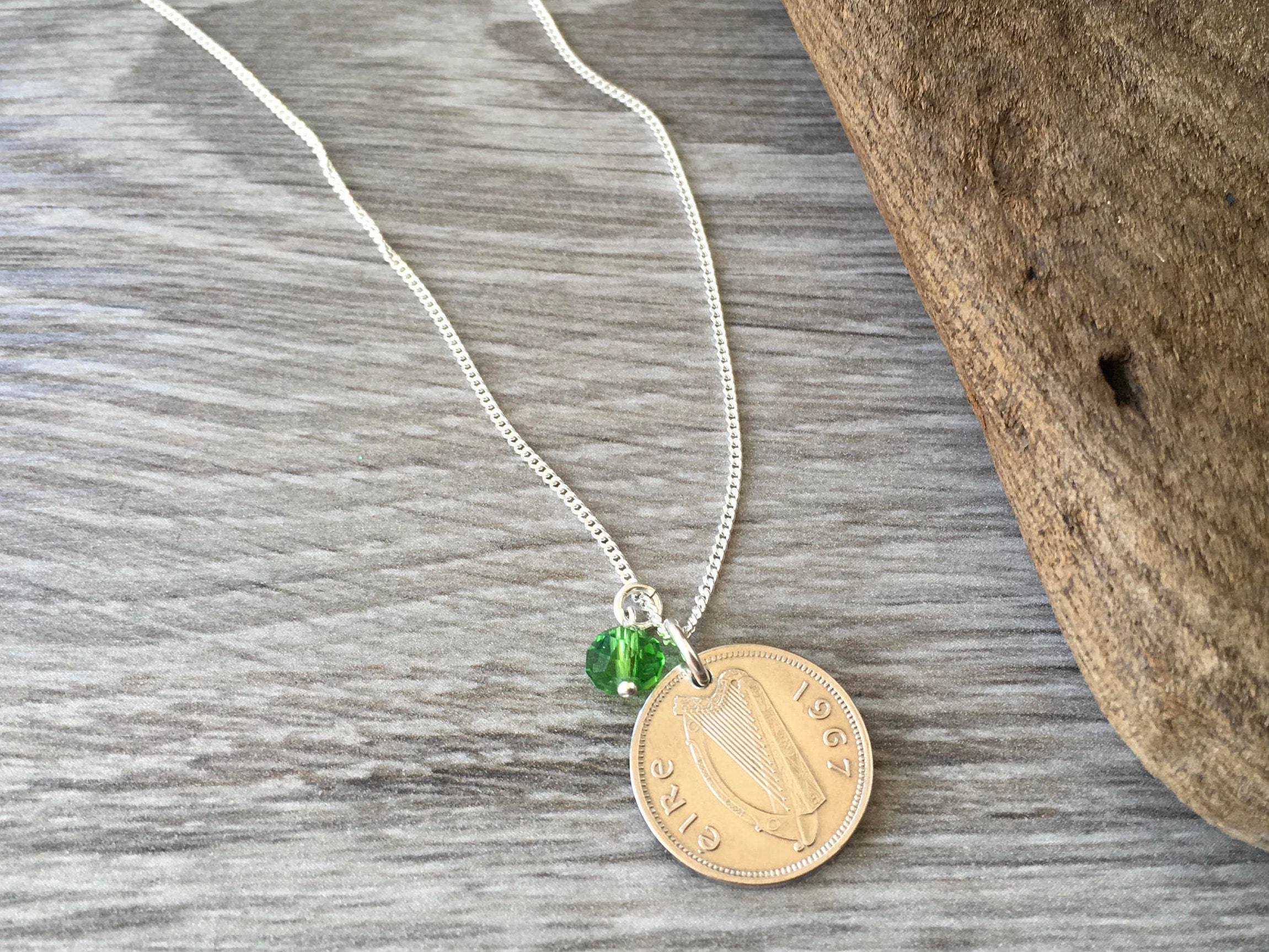 Irish hare coin necklace 1966, 1967 or 1968 Ireland rabbit coin pendant ...