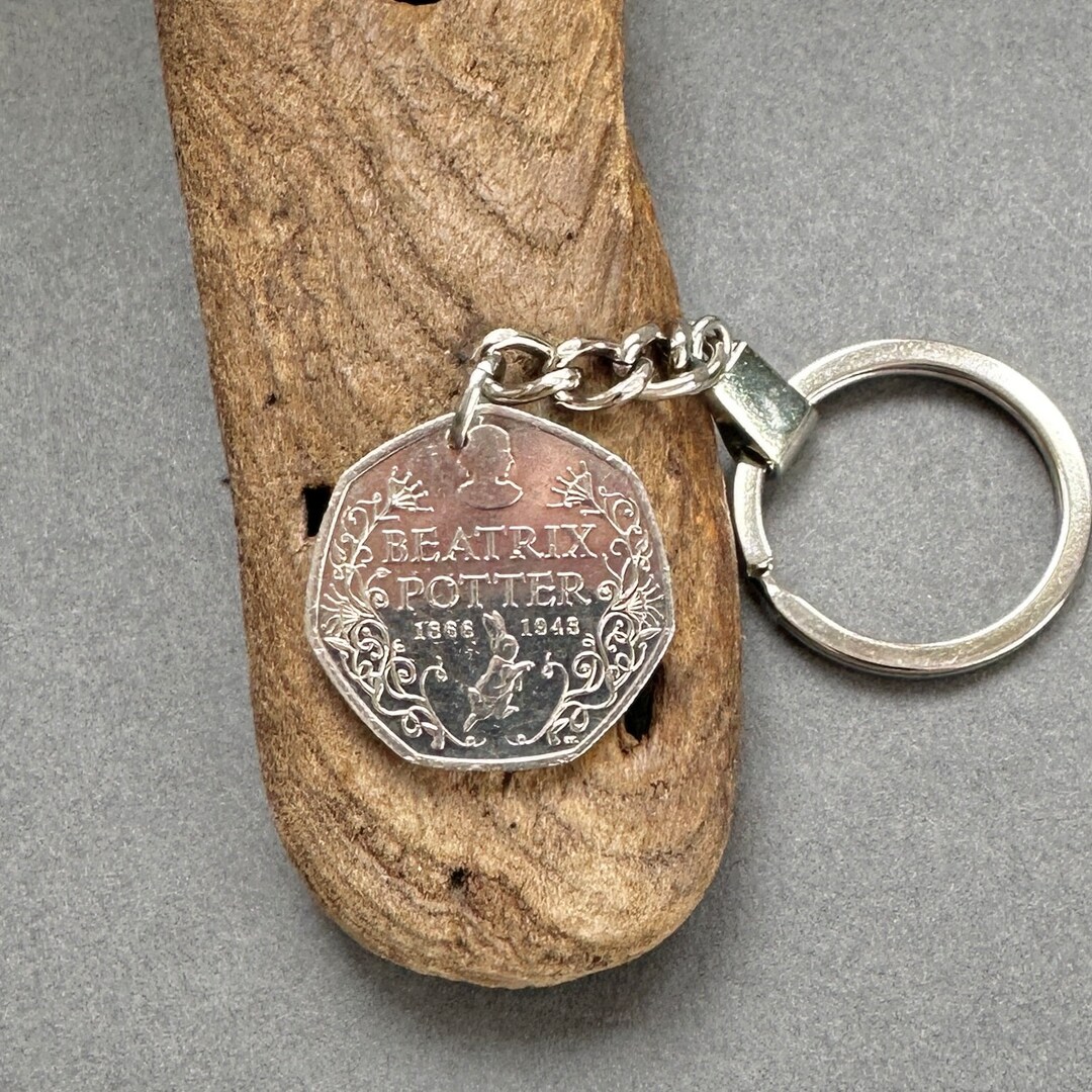 Beatrix Potter 50p Coin Keyring, Keychain or Clip, Beatrix Potter ...