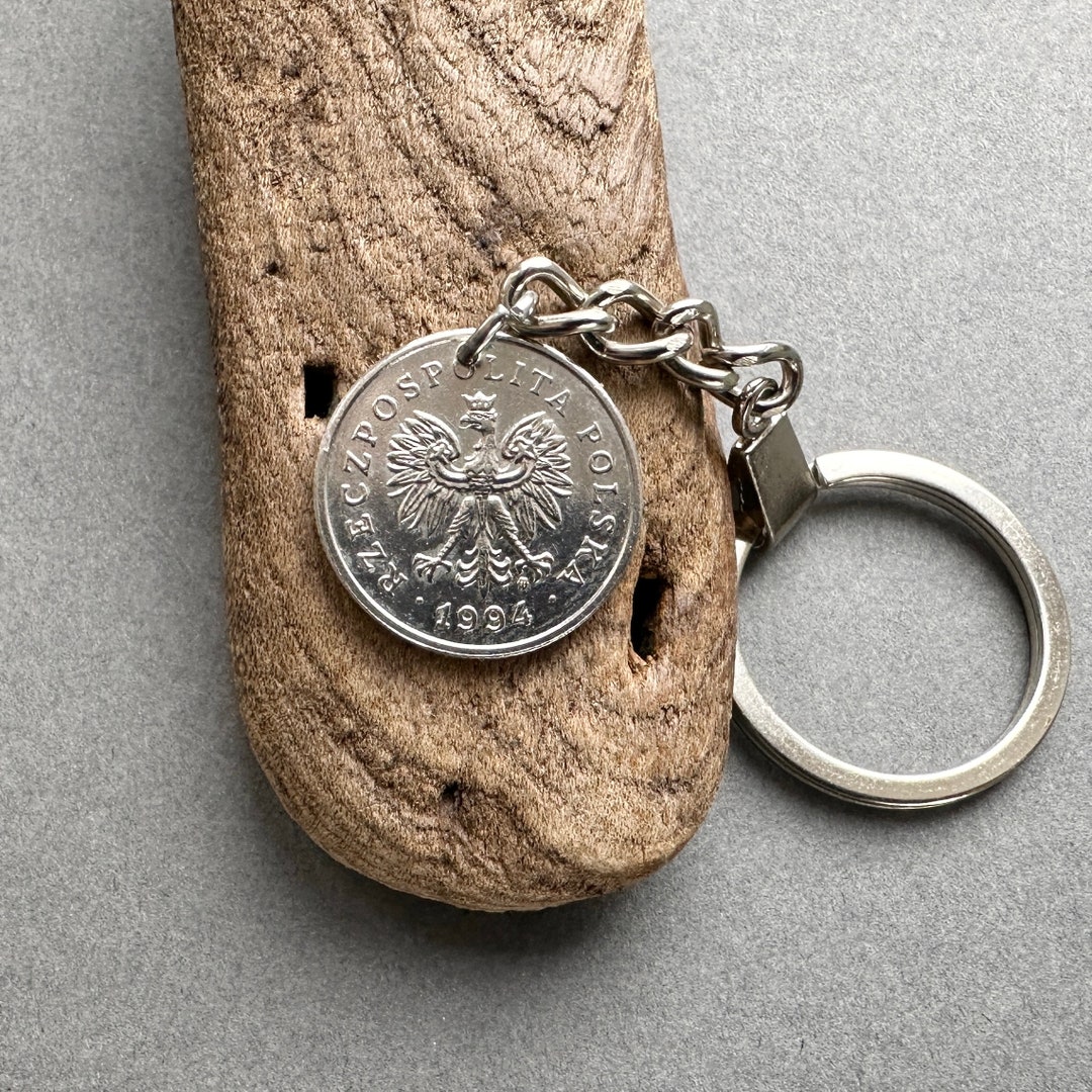 1994 Polish Zloty Coin Keychain: 31st Birthday Gift - Etsy