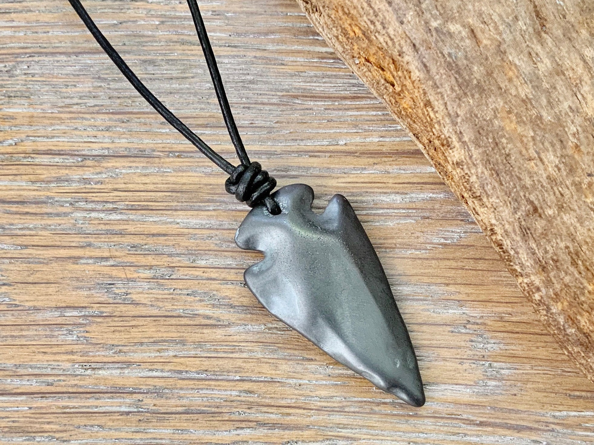Arrowhead Pendant Necklace With an Adjustable Black Leather or - Etsy ...